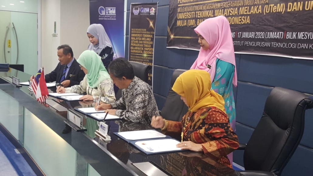MOU Universitas Mulia dan UTEM Malaysia - BAAK